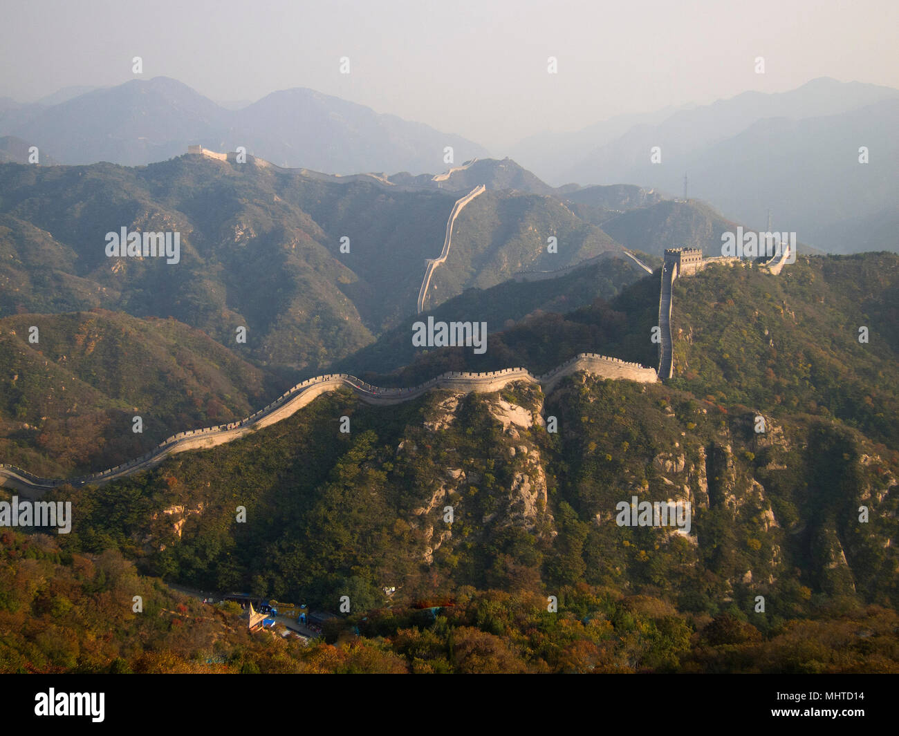 Great Wall over the mountains Stock Photo - Alamy