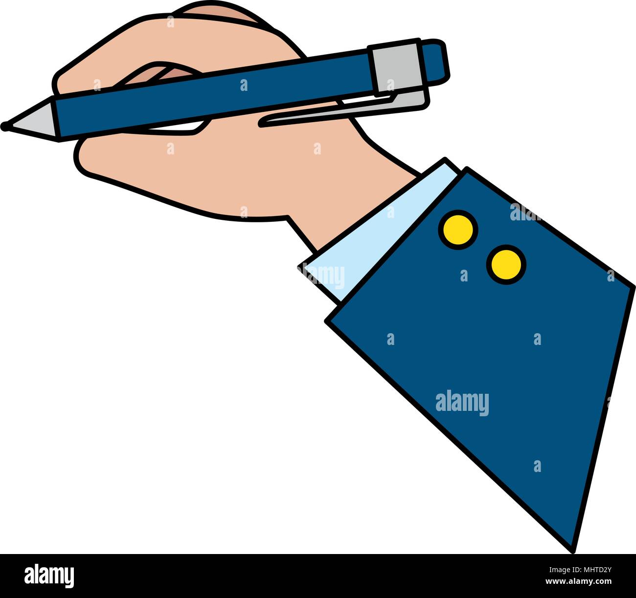 hand writing with pen vector illustration design Stock Vector Image ...