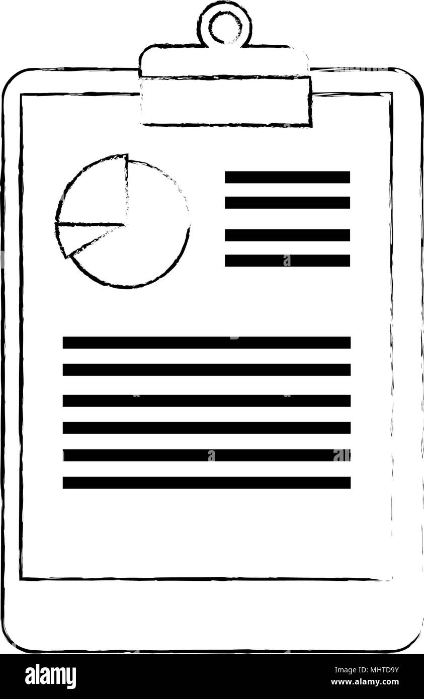 clipboard with statistics document vector illustration design Stock ...