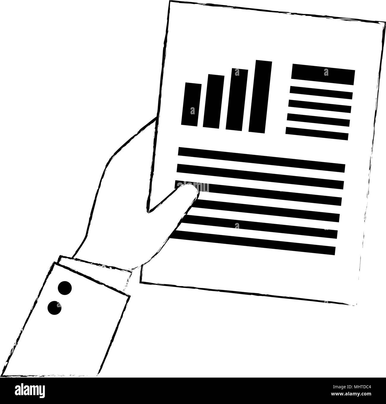 hand lifting finance document paper vector illustration design Stock ...
