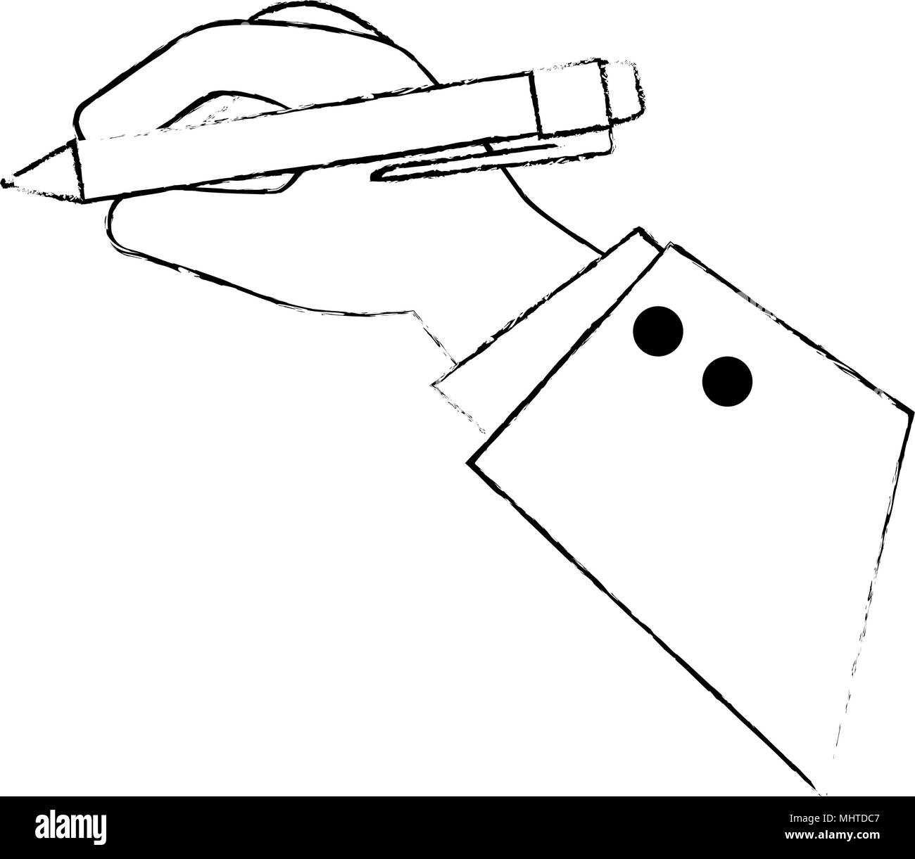 hand writing with pen vector illustration design Stock Vector Image ...