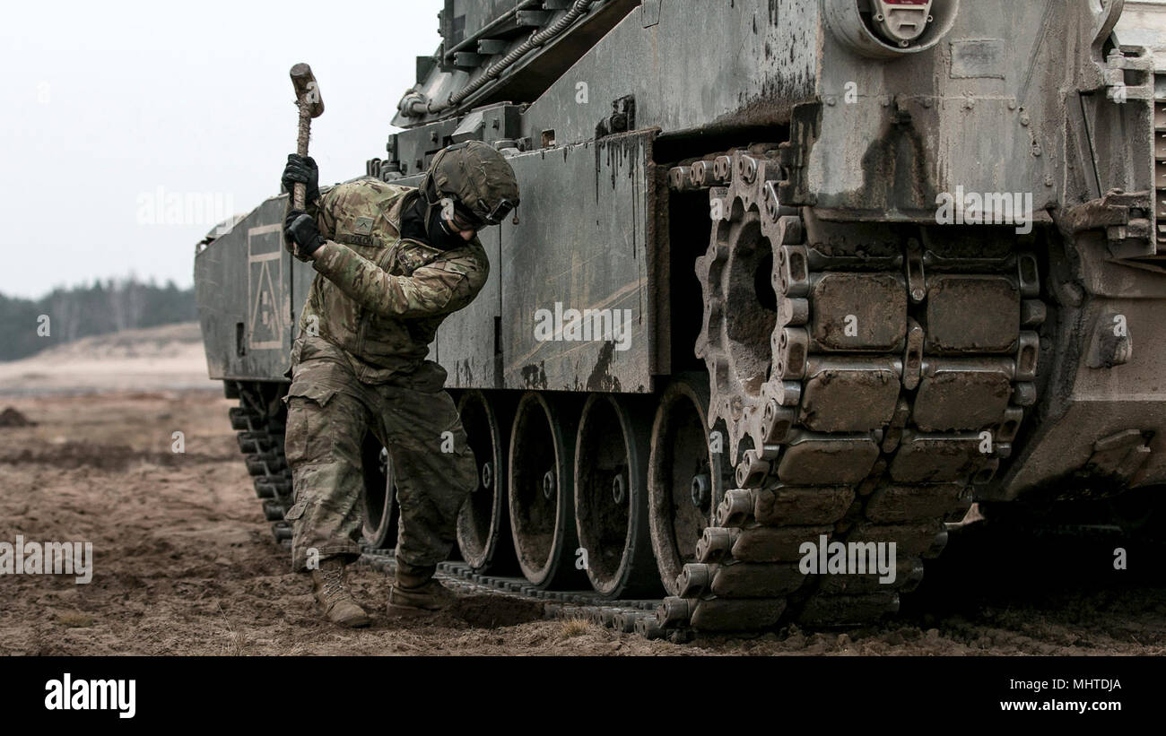 Pvt. Gabriel Colon, an armor crewmen assigned to Company C, 2nd ...