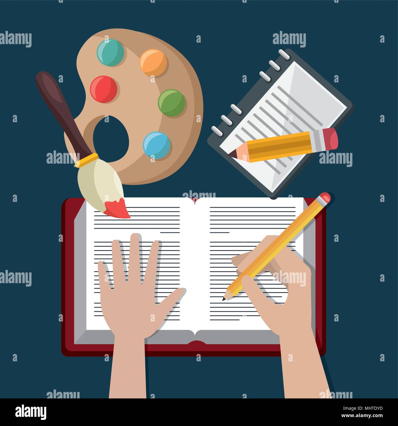 education easy learning set icons vector illustration design Stock ...