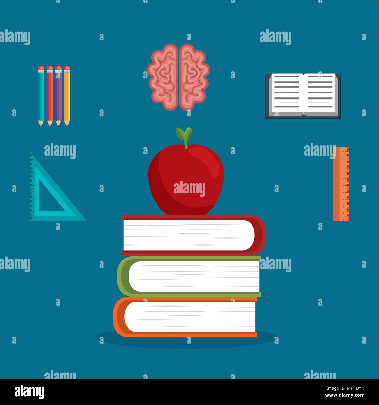 education easy learning set icons vector illustration design Stock ...