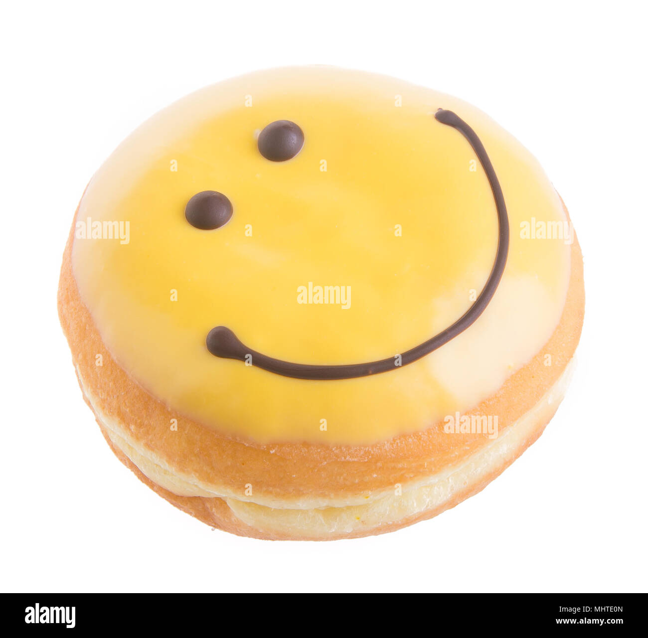 donut. happy face donut in background Stock Photo - Alamy