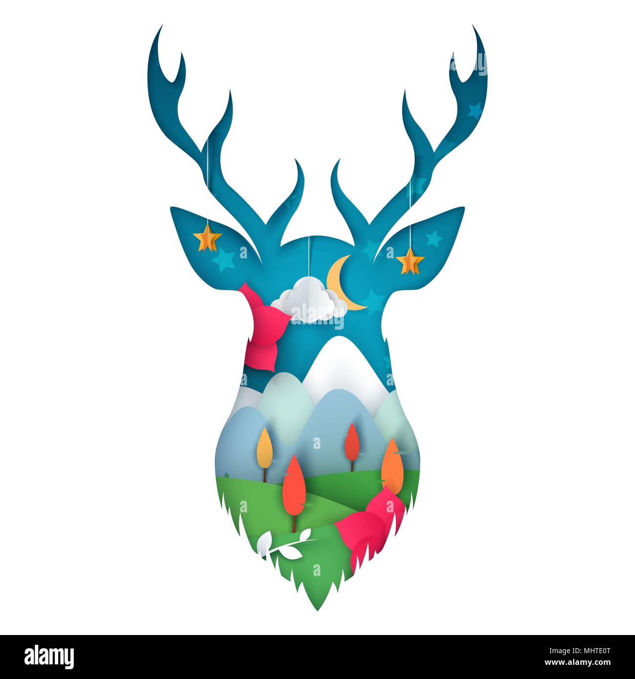 Paper art illustration new Cut Out Stock Images & Pictures - Alamy