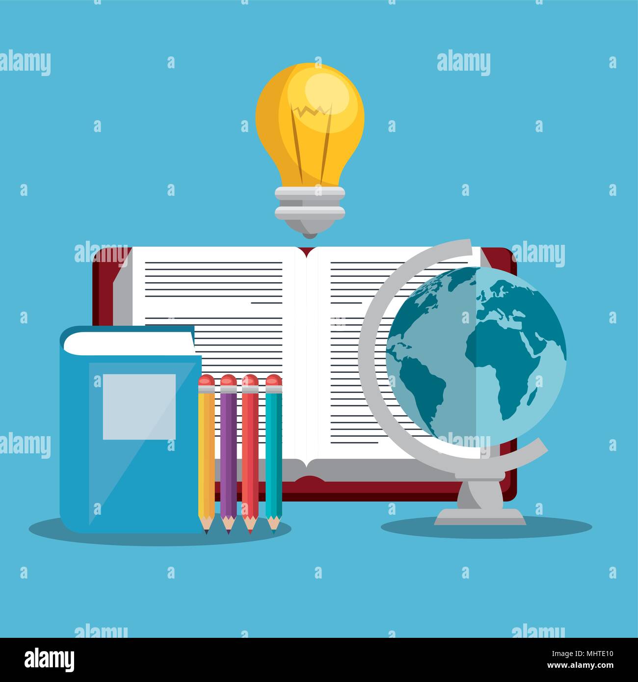 education easy learning set icons vector illustration design Stock ...