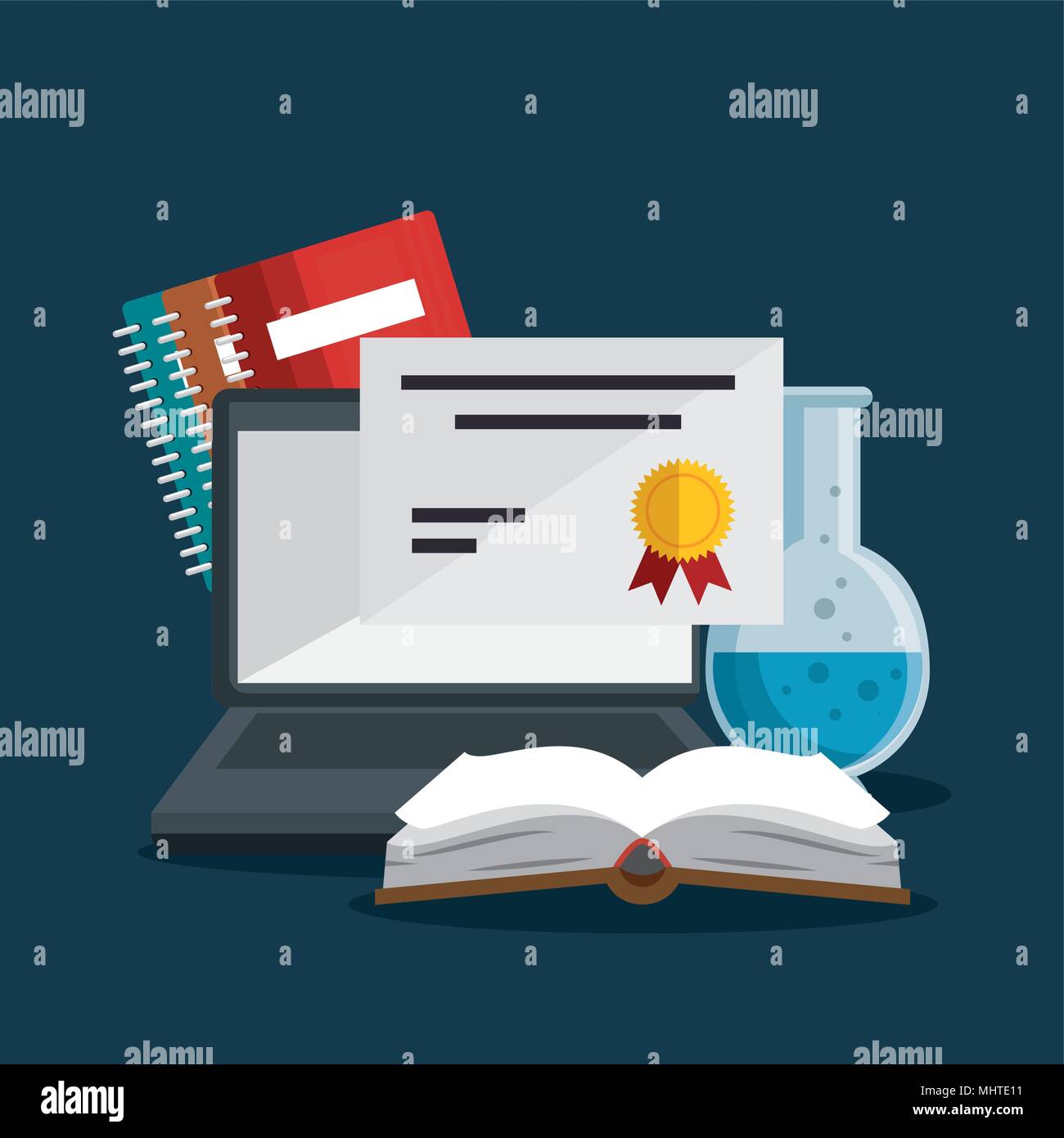 education easy learning set icons vector illustration design Stock ...