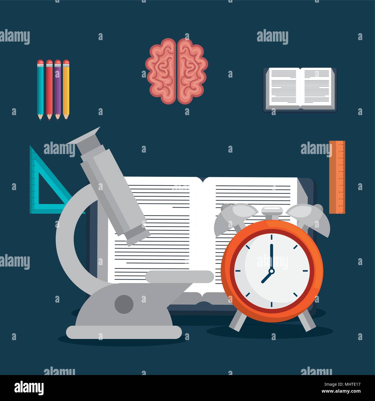 education easy learning set icons vector illustration design Stock ...