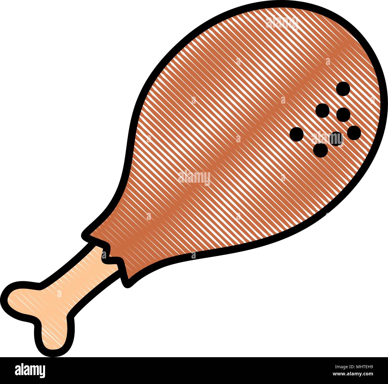 chicken thigh isolated icon Stock Vector Image & Art - Alamy