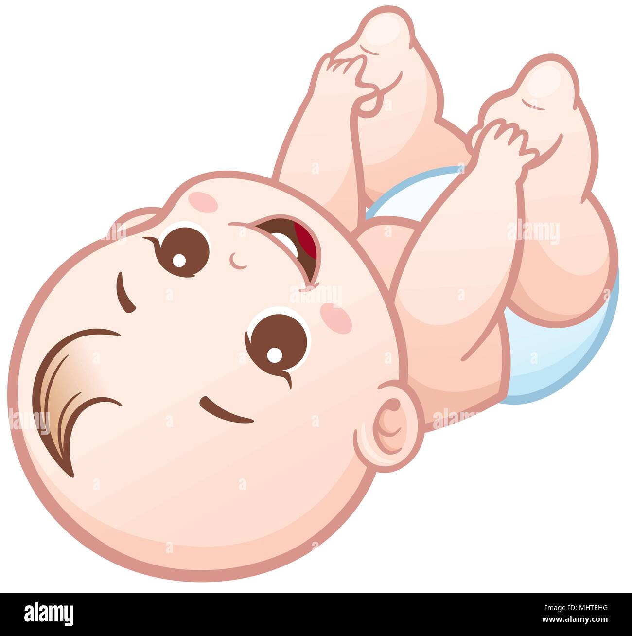 Vector Illustration of Cartoon Cute Baby Stock Vector Image & Art - Alamy