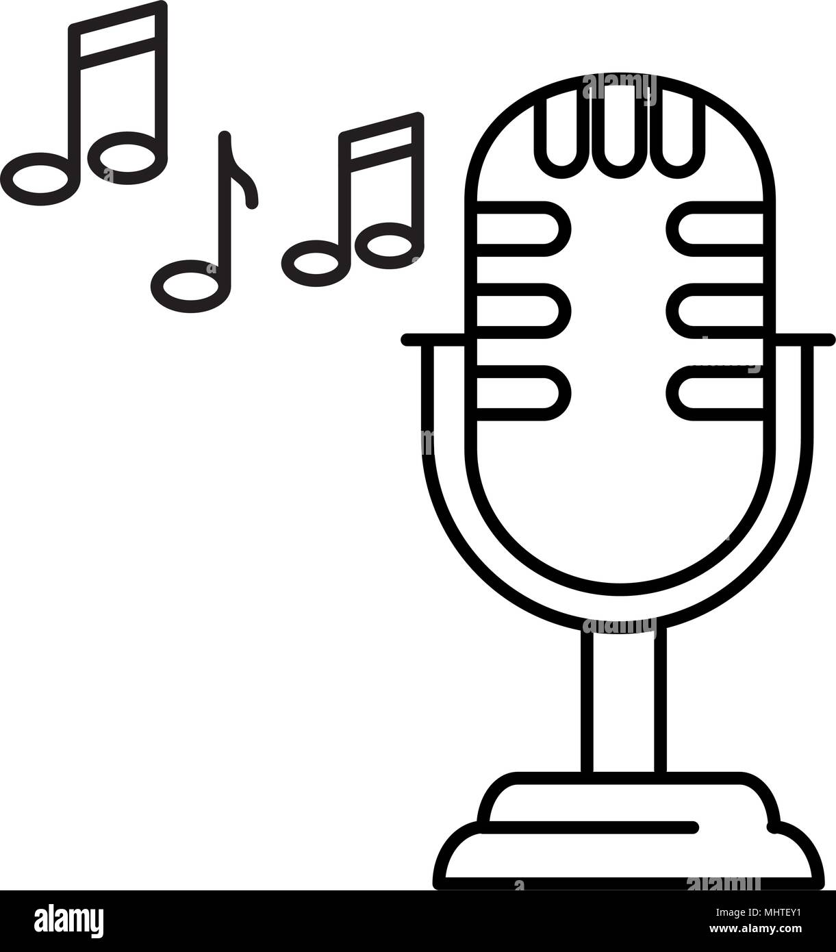 Isolated antique microphone old Black and White Stock Photos & Images ...