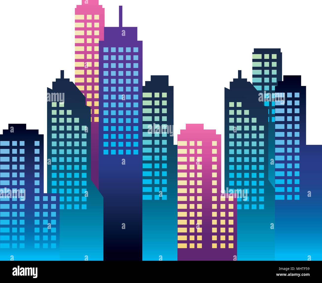 cityscape buildings scene icon Stock Vector Image & Art - Alamy