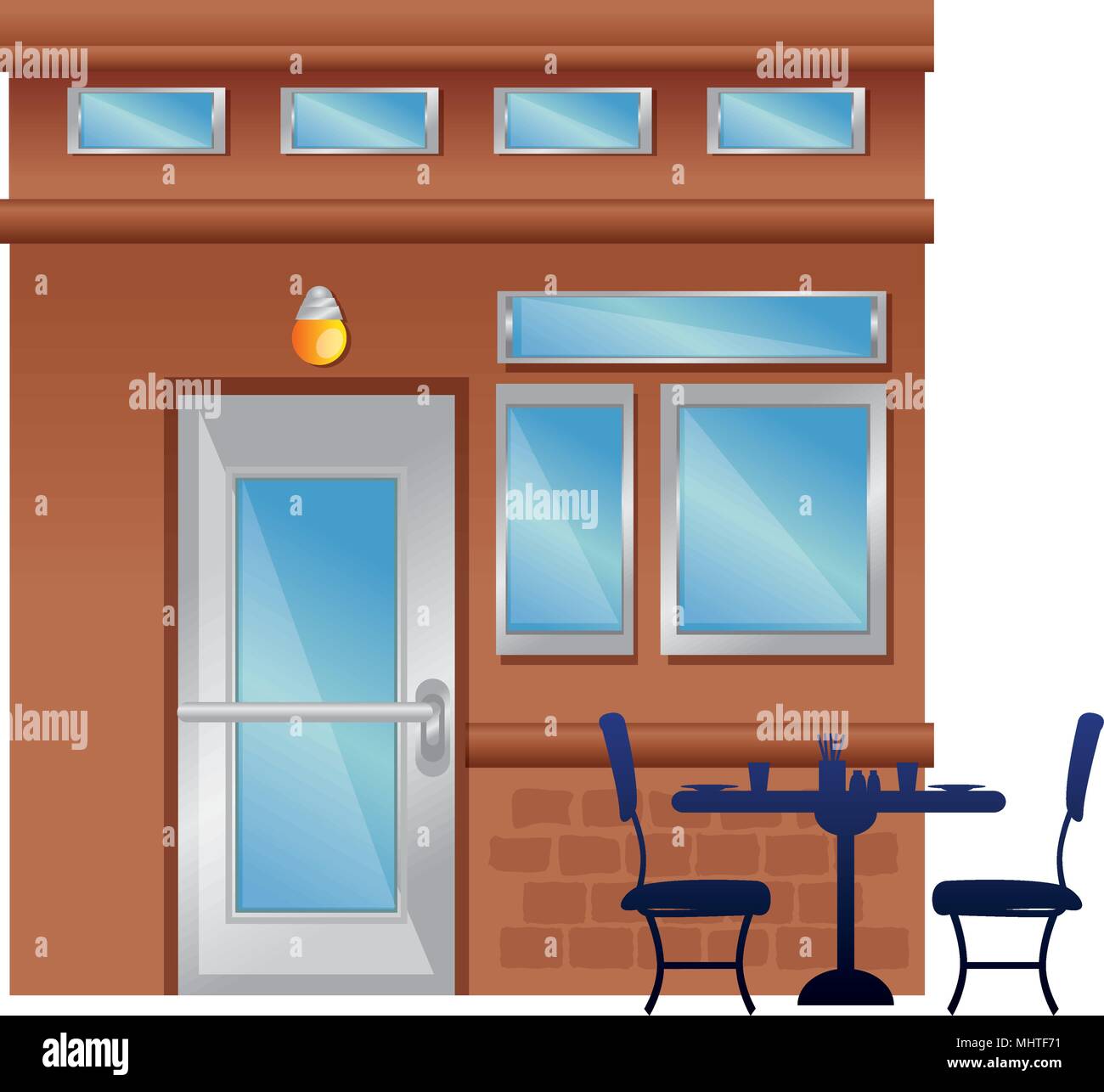 restaurant building front facade Stock Vector Image & Art - Alamy