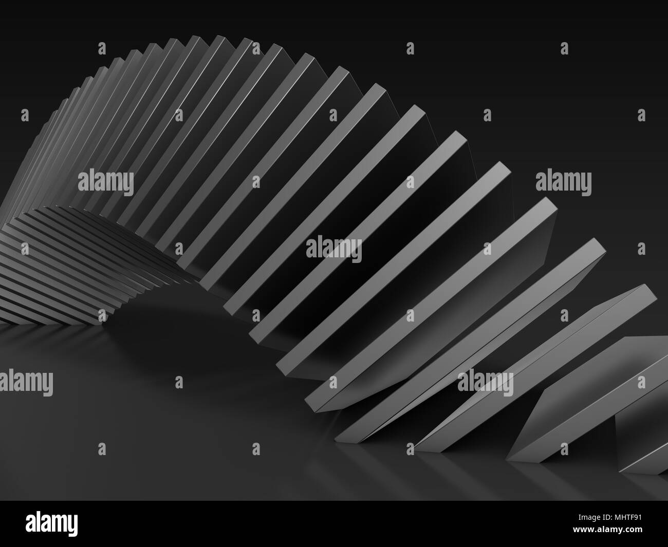 Abstract dark composition of square shapes. 3d rendering Stock Photo ...