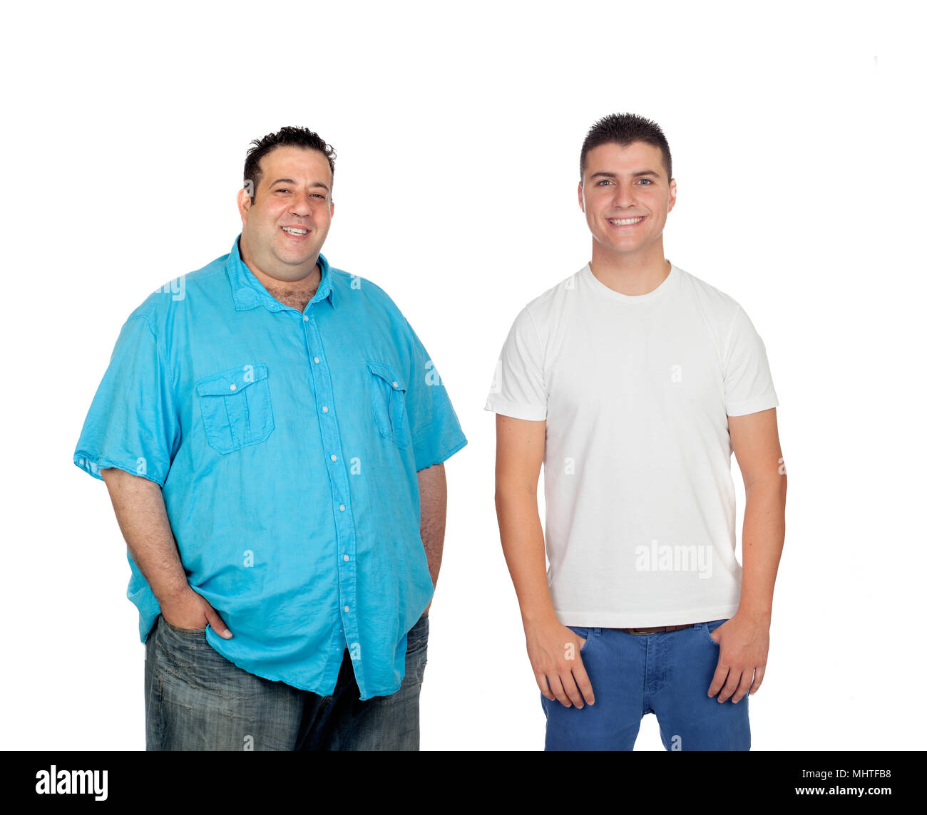 Couple fat and slim hi-res stock photography and images - Alamy