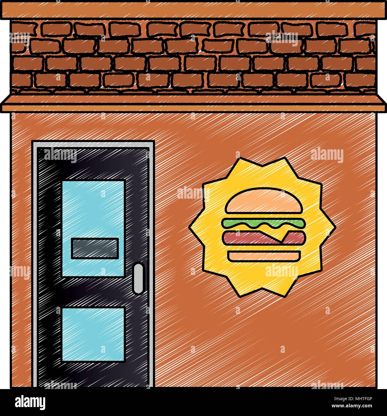 Burger city restaurant Stock Vector Images - Alamy