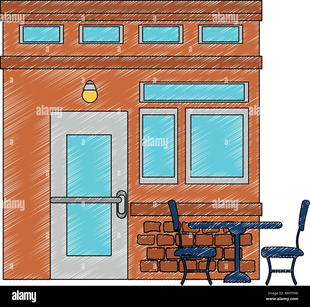 restaurant building front facade Stock Vector Image & Art - Alamy