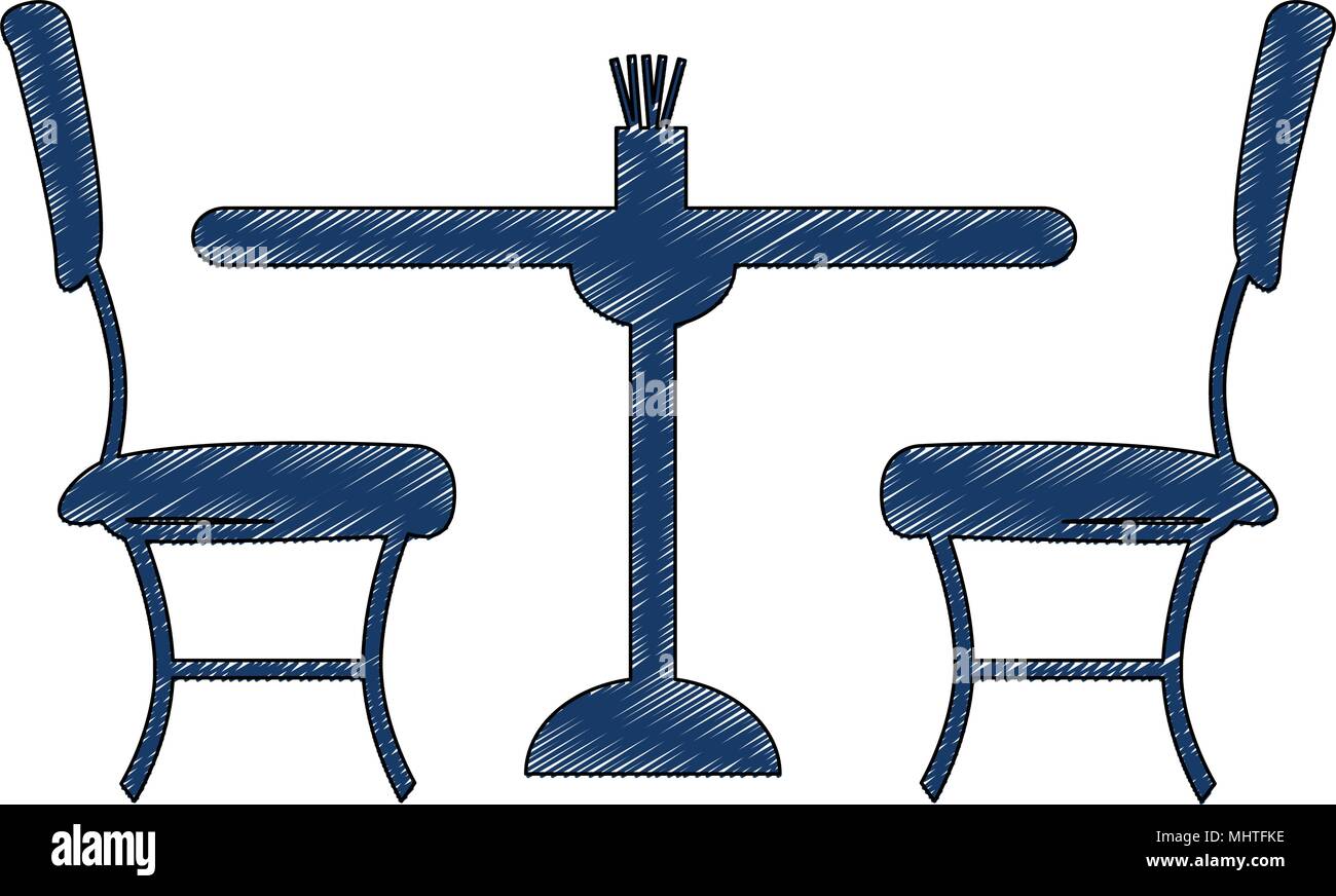 Cafeteria table chairs Stock Vector Images - Alamy