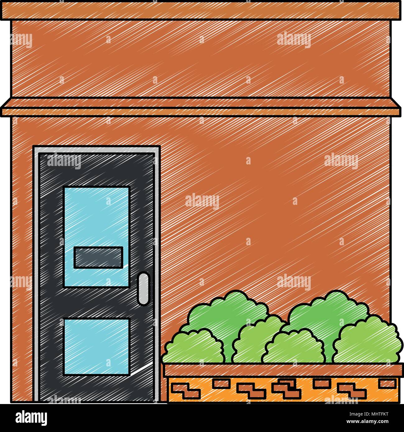 house facade front icon Stock Vector Image & Art - Alamy