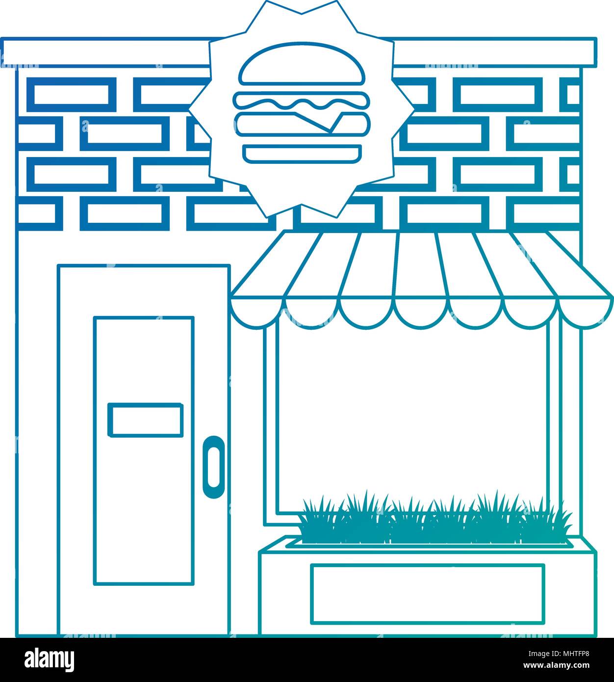 restaurant fast food building front facade Stock Vector Image & Art - Alamy