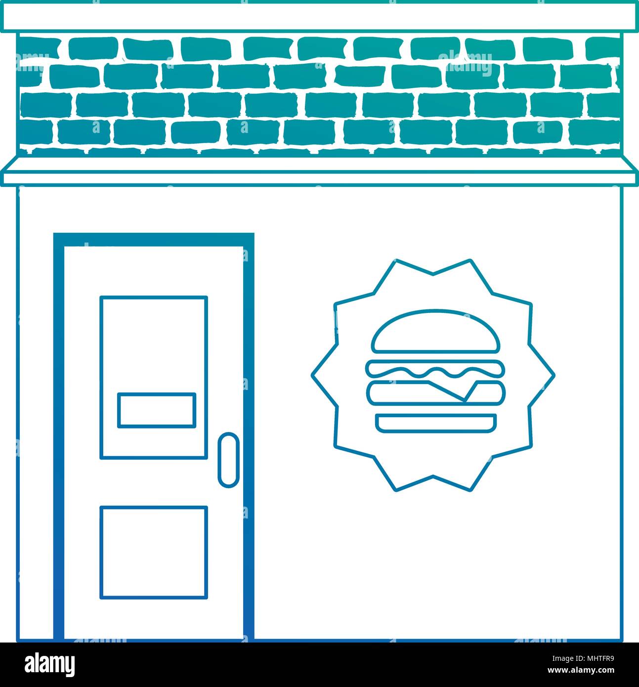 Front fast food store Stock Vector Images - Alamy