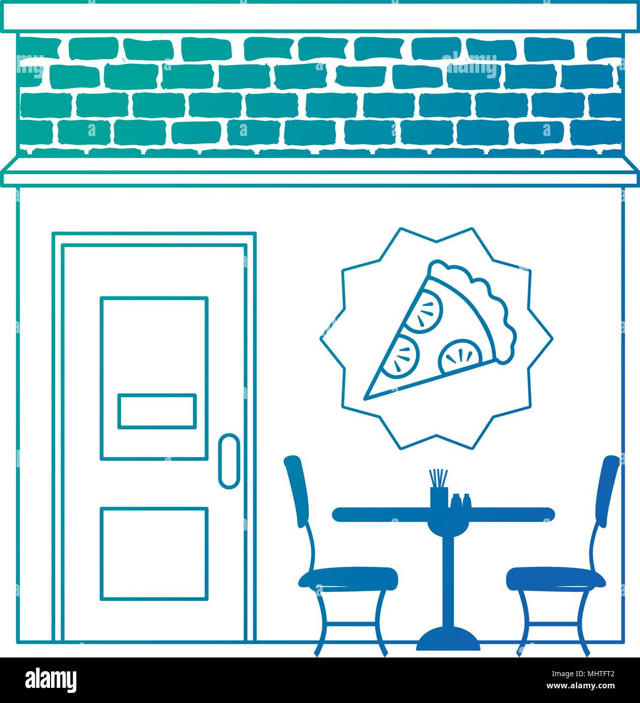 Italian Restaurant Sign Front Stock Vector Images - Alamy