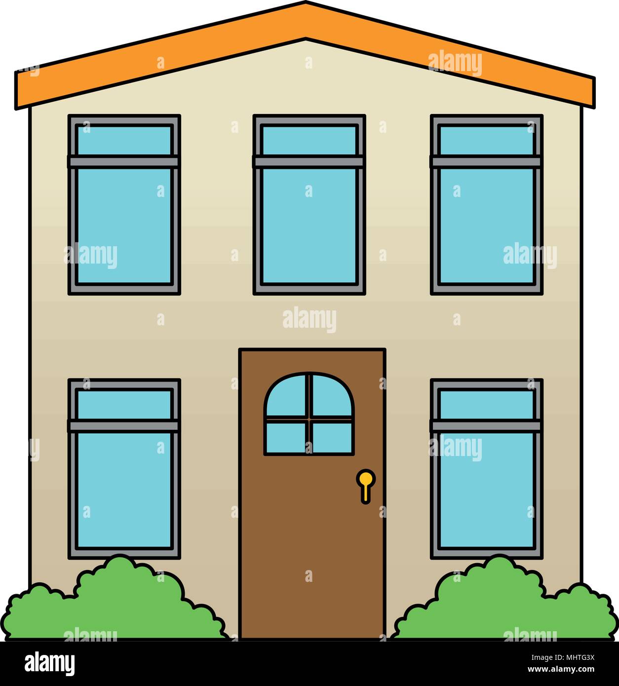 house facade front icon Stock Vector Image & Art - Alamy