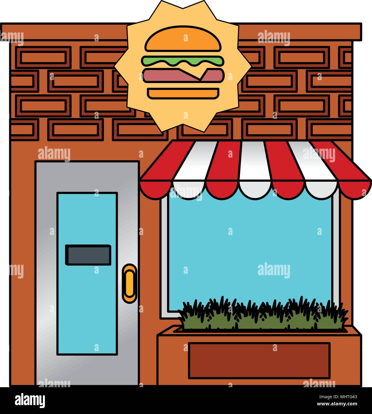 Hamburger restaurant exterior Stock Vector Images - Alamy