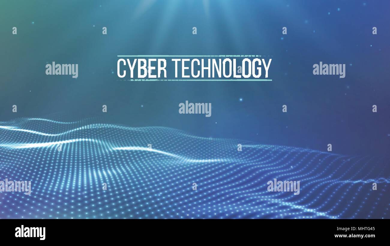 Background 3d grid.Cyber technology Ai tech wire network futuristic ...