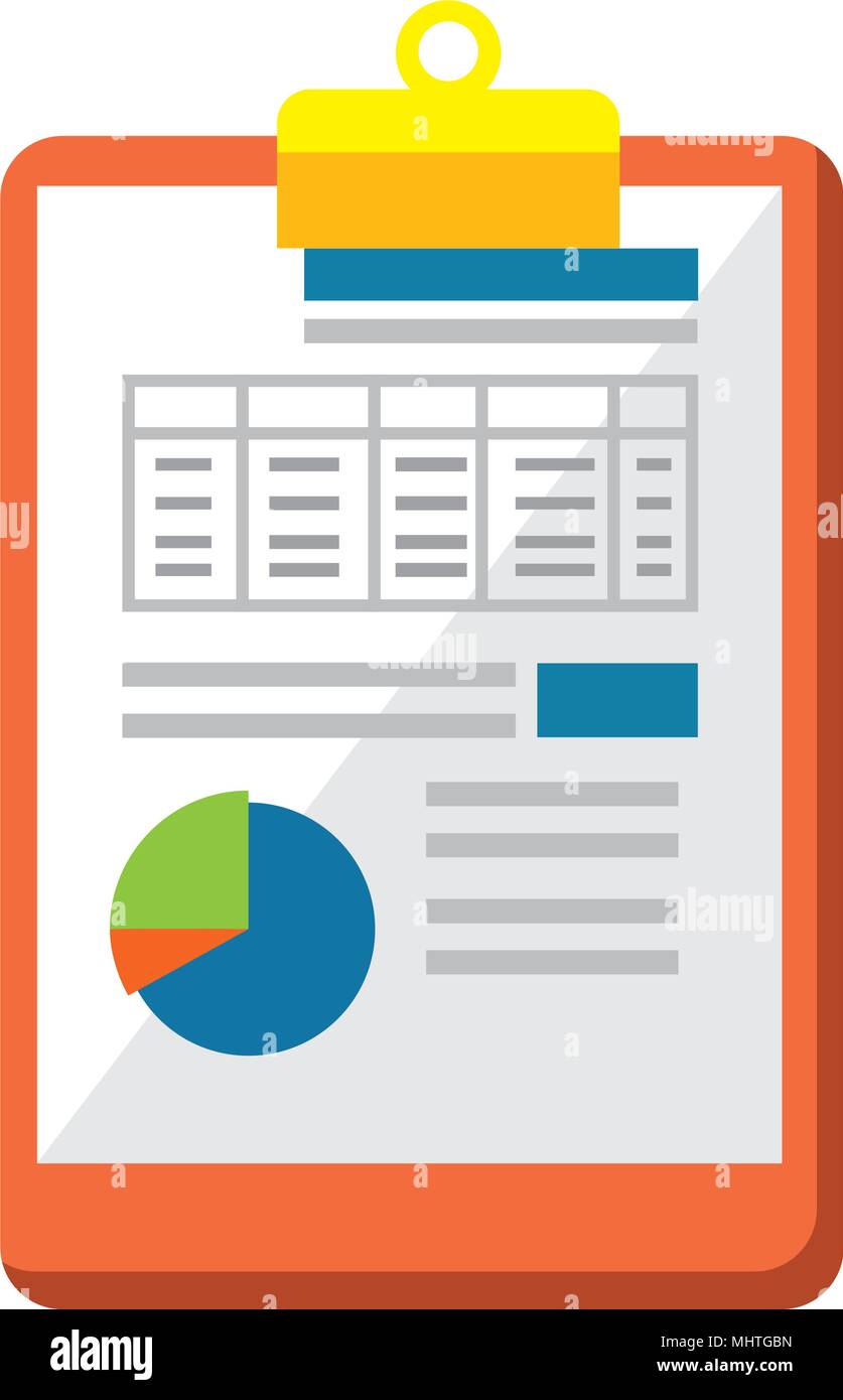 clipboard with statistics document Stock Vector Image & Art - Alamy