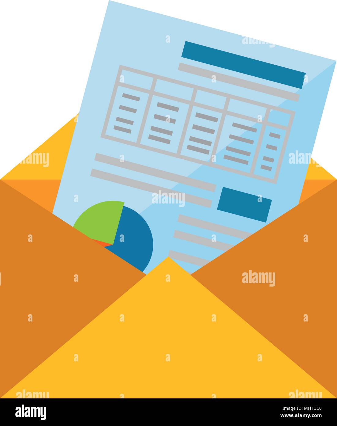 envelope mail with financial document Stock Vector Image & Art - Alamy