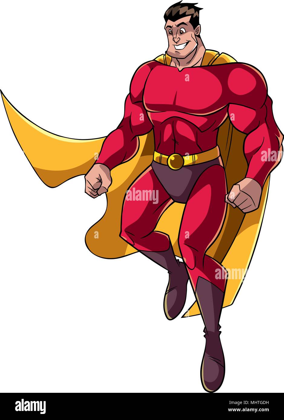 Superhero Cartoon Characters Flying