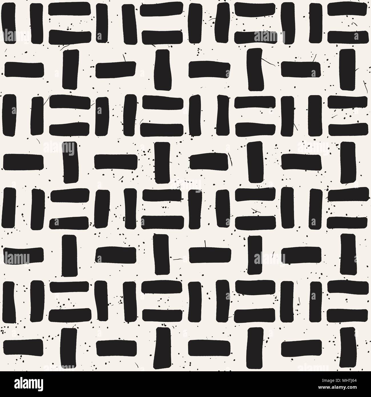 Hand drawn seamless repeating pattern with lines tiling. Grungy ...