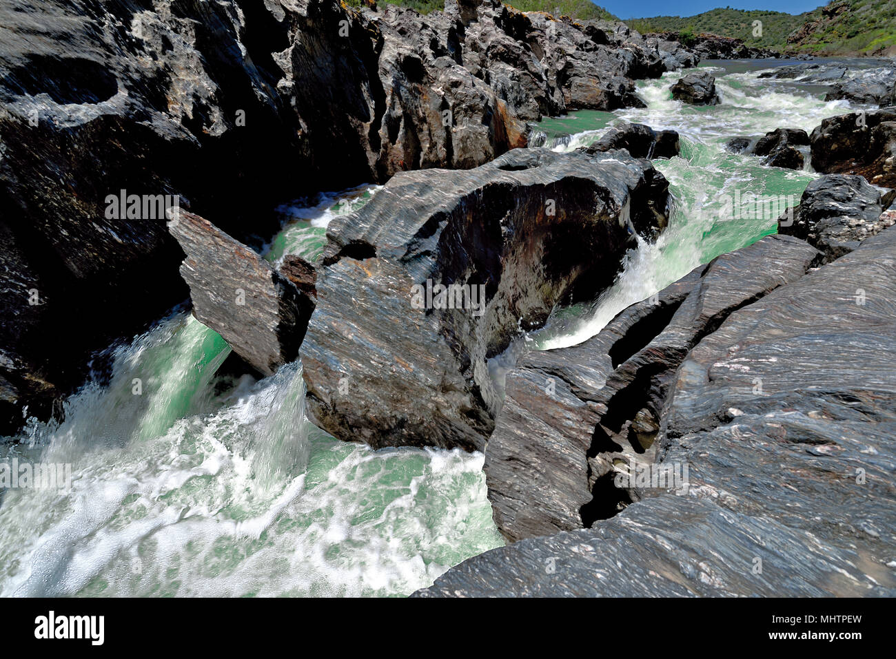 River waterfall in rocks hi-res stock photography and images - Alamy