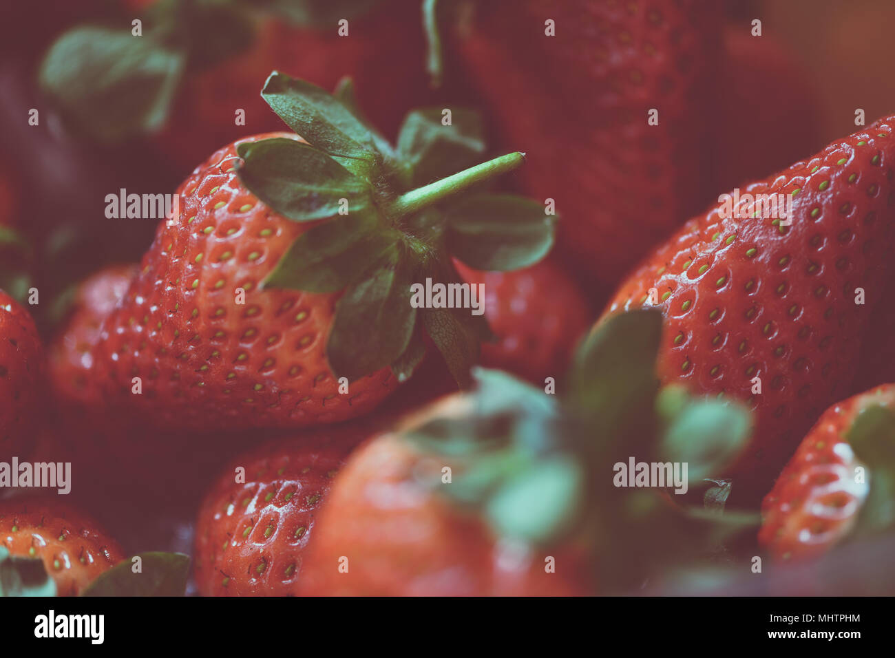 Fresh juicy strawberry texture hi-res stock photography and images - Alamy