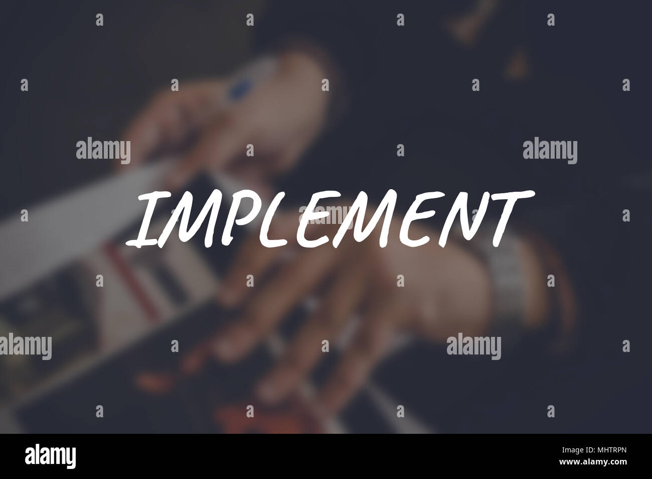 Implement word with blurring business background Stock Photo - Alamy Implement word with blurring business background Stock Photo - Alamy