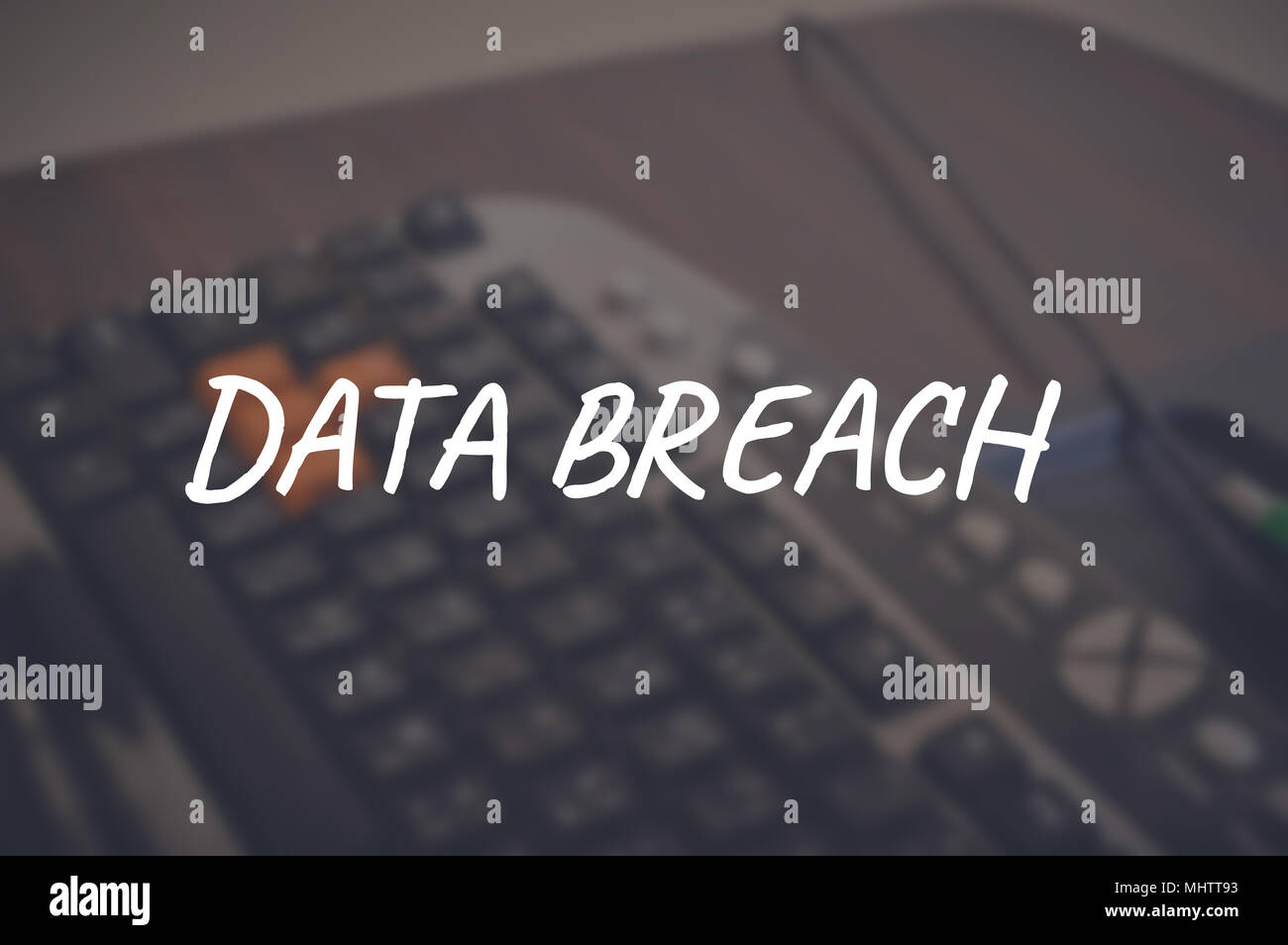 Data breach word with blurring business background Stock Photo - Alamy