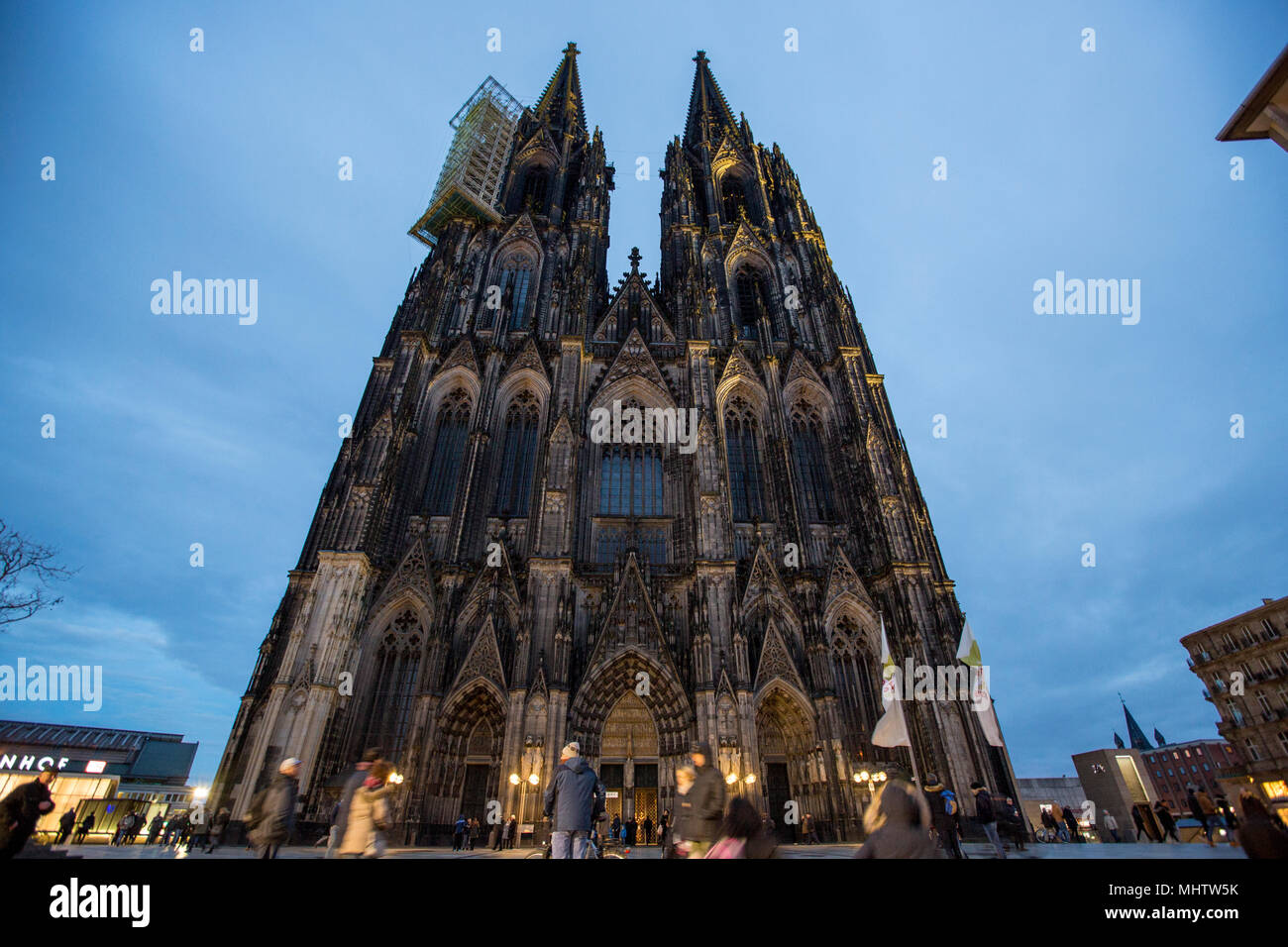 Front view of the Cologne Cathedral, a Catholic cathedral and UNESCO ...