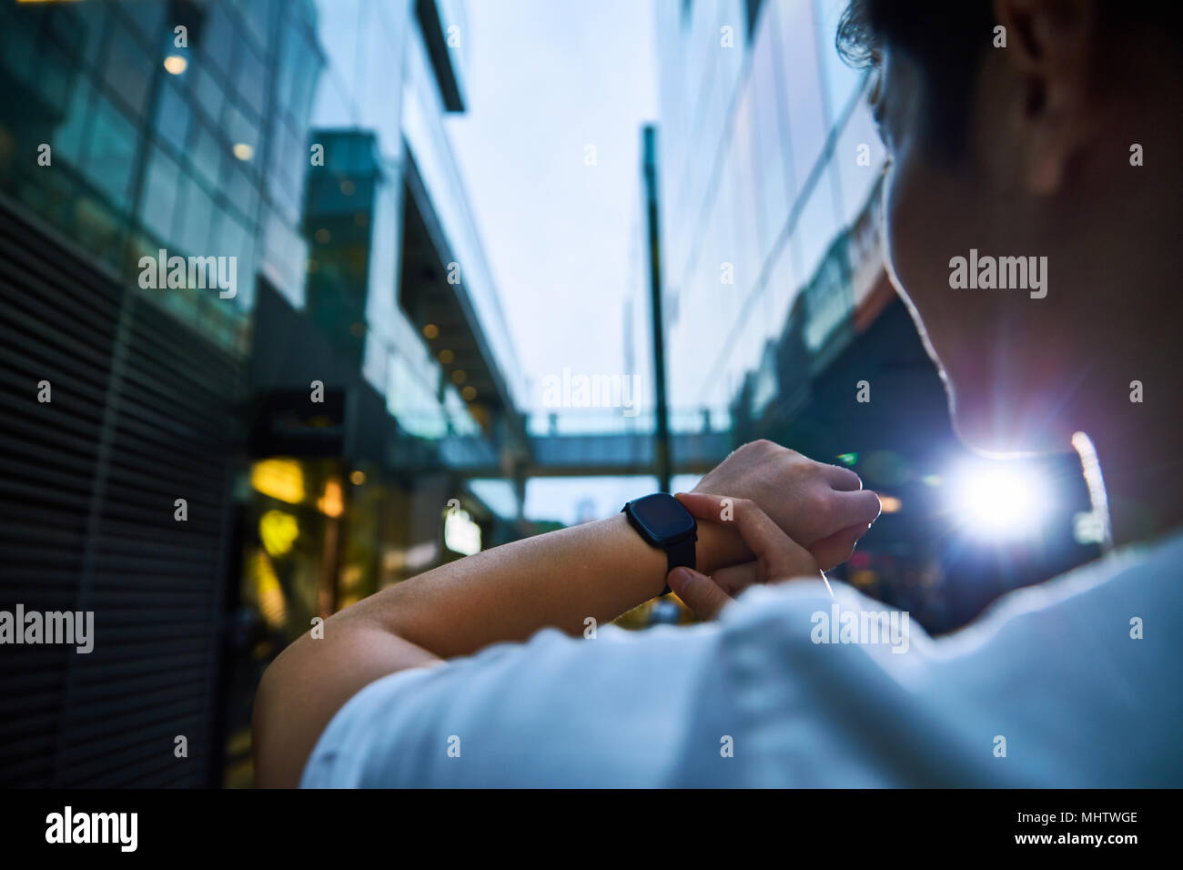 Young men watch Stock Photo - Alamy