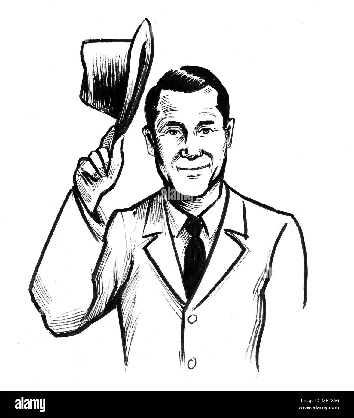 Vintage Gentleman Drawing