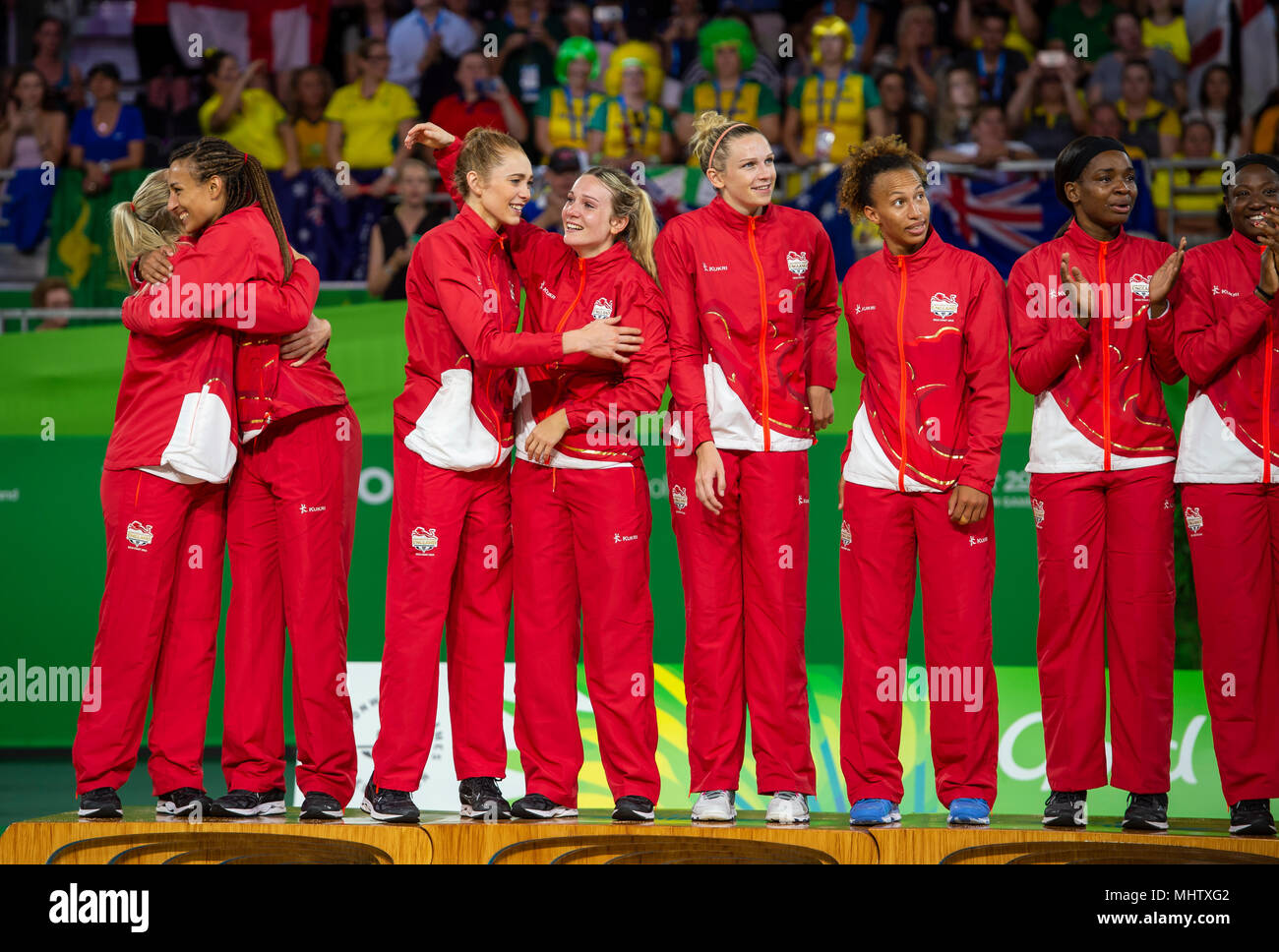GOLD COAST, AUSTRALIA - APRIL 15: Gold medalists England pose during ...