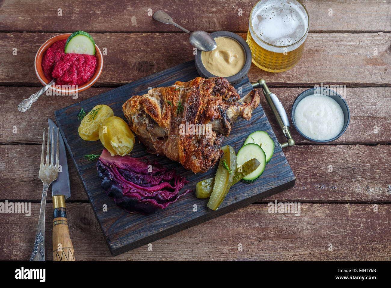 Traditional german cuisine pork hi-res stock photography and images - Alamy