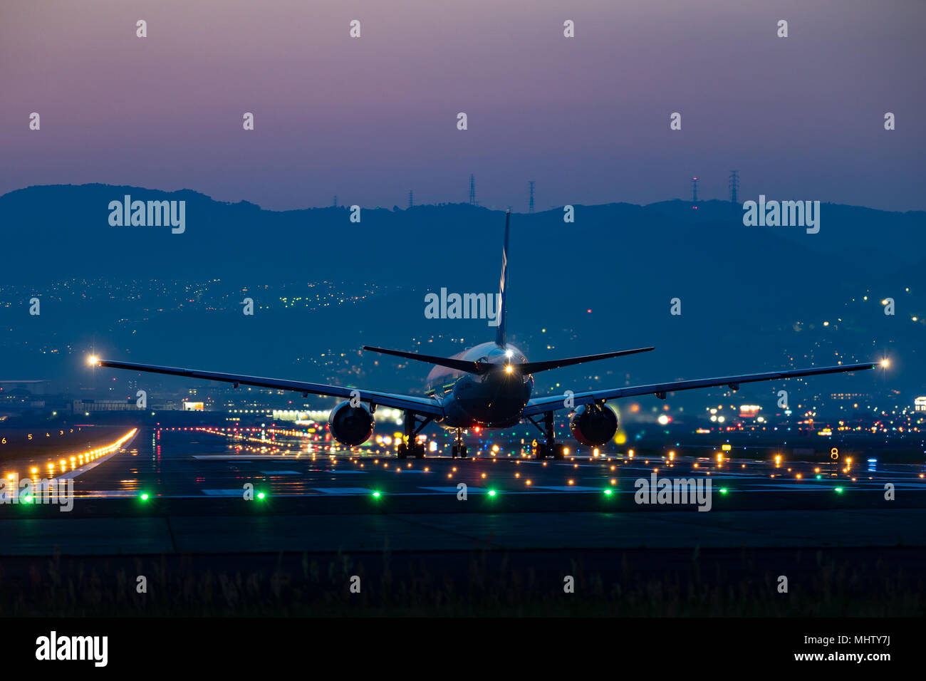 Airplanes Taking Off At Night