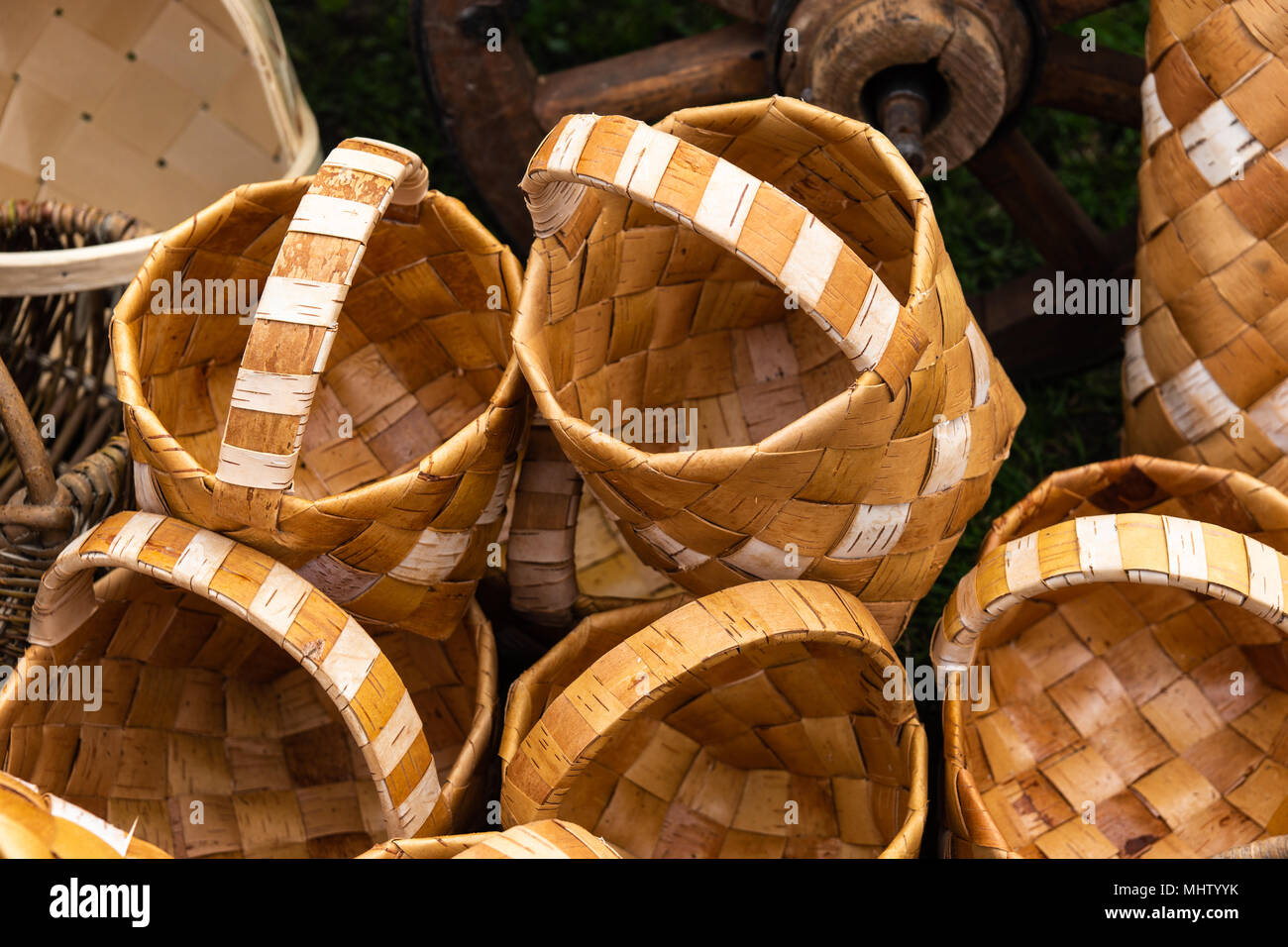 Pile of baskets hi-res stock photography and images - Alamy