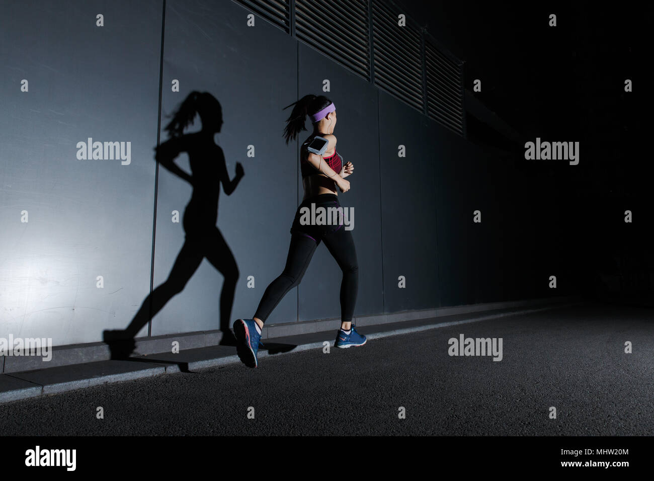 Human shadow on the roadside hi-res stock photography and images - Alamy