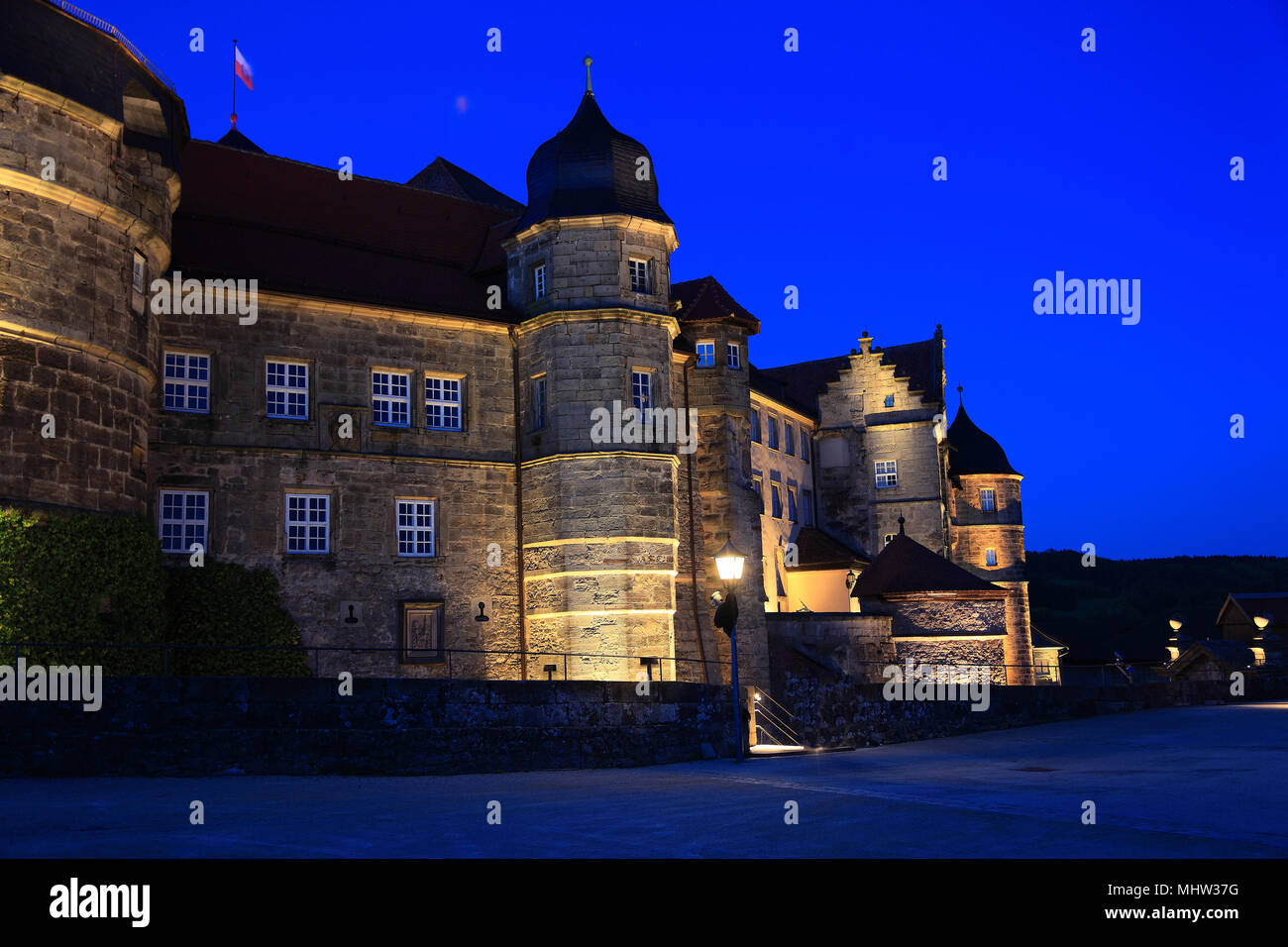 the castle of Rosenberg, Kronach, Upper Frankonia. Bavaria, Germany ...