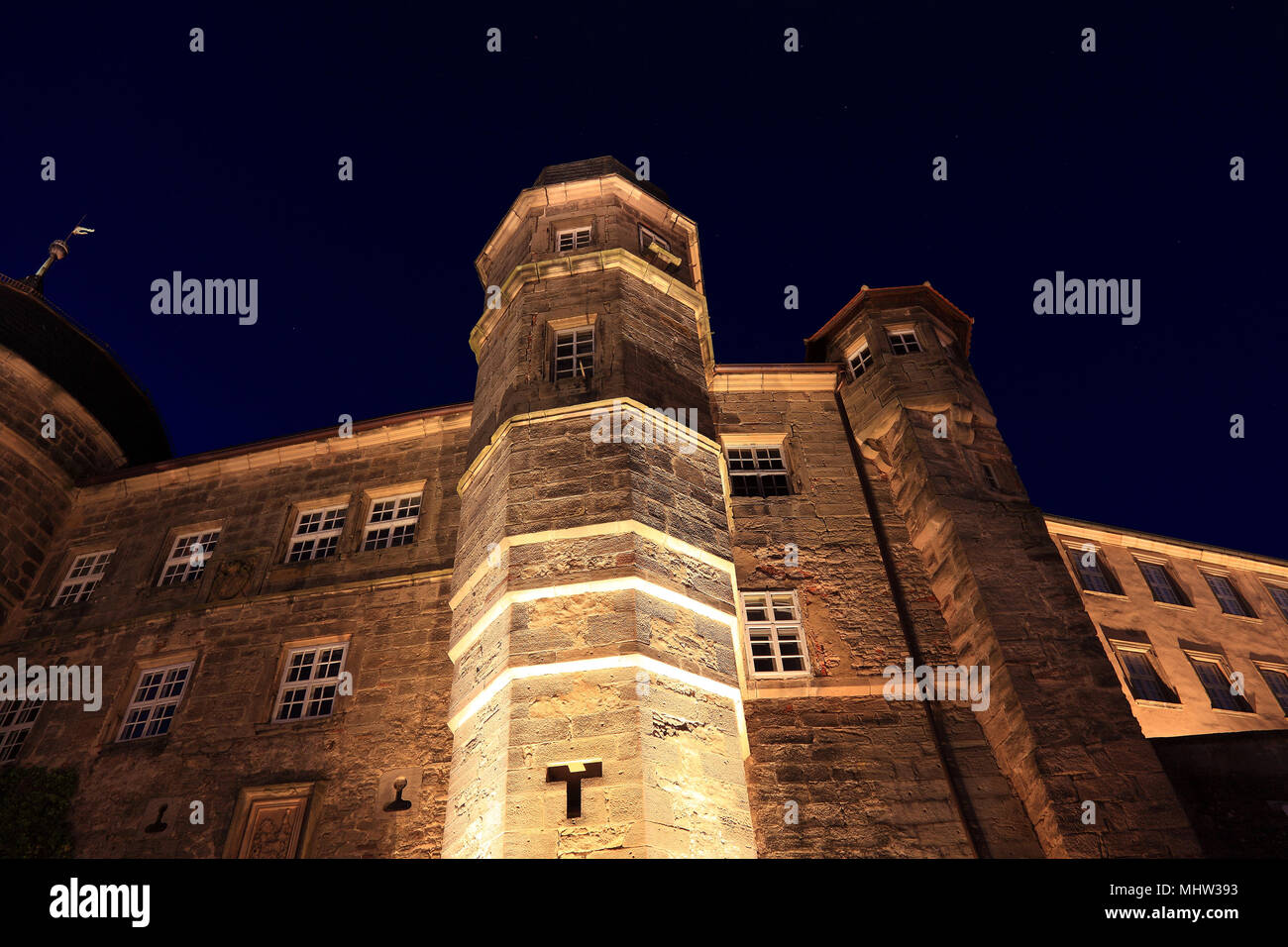the castle of Rosenberg, Kronach, Upper Frankonia. Bavaria, Germany ...