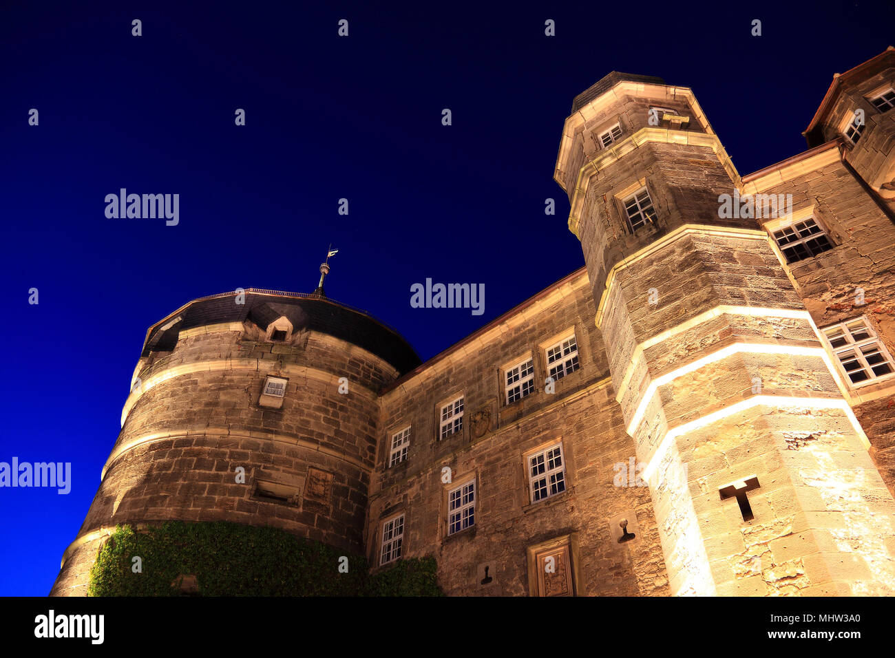 the castle of Rosenberg, Kronach, Upper Frankonia. Bavaria, Germany ...