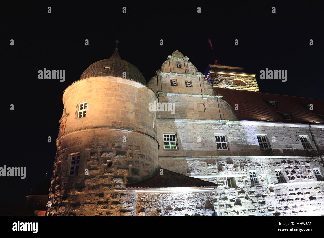 the castle of Rosenberg, Kronach, Upper Frankonia. Bavaria, Germany ...